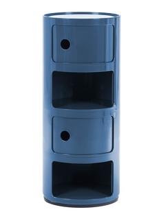 Componibili rond - 4 tiroirs, Bleu | Kartell | Caissons roulants ...