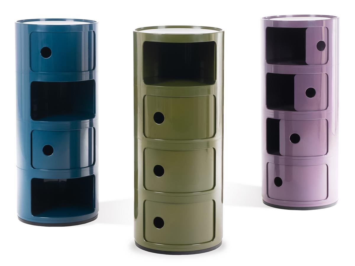 Componibili 4 tiroirs rond | Kartell | Caissons roulants & Meubles d ...