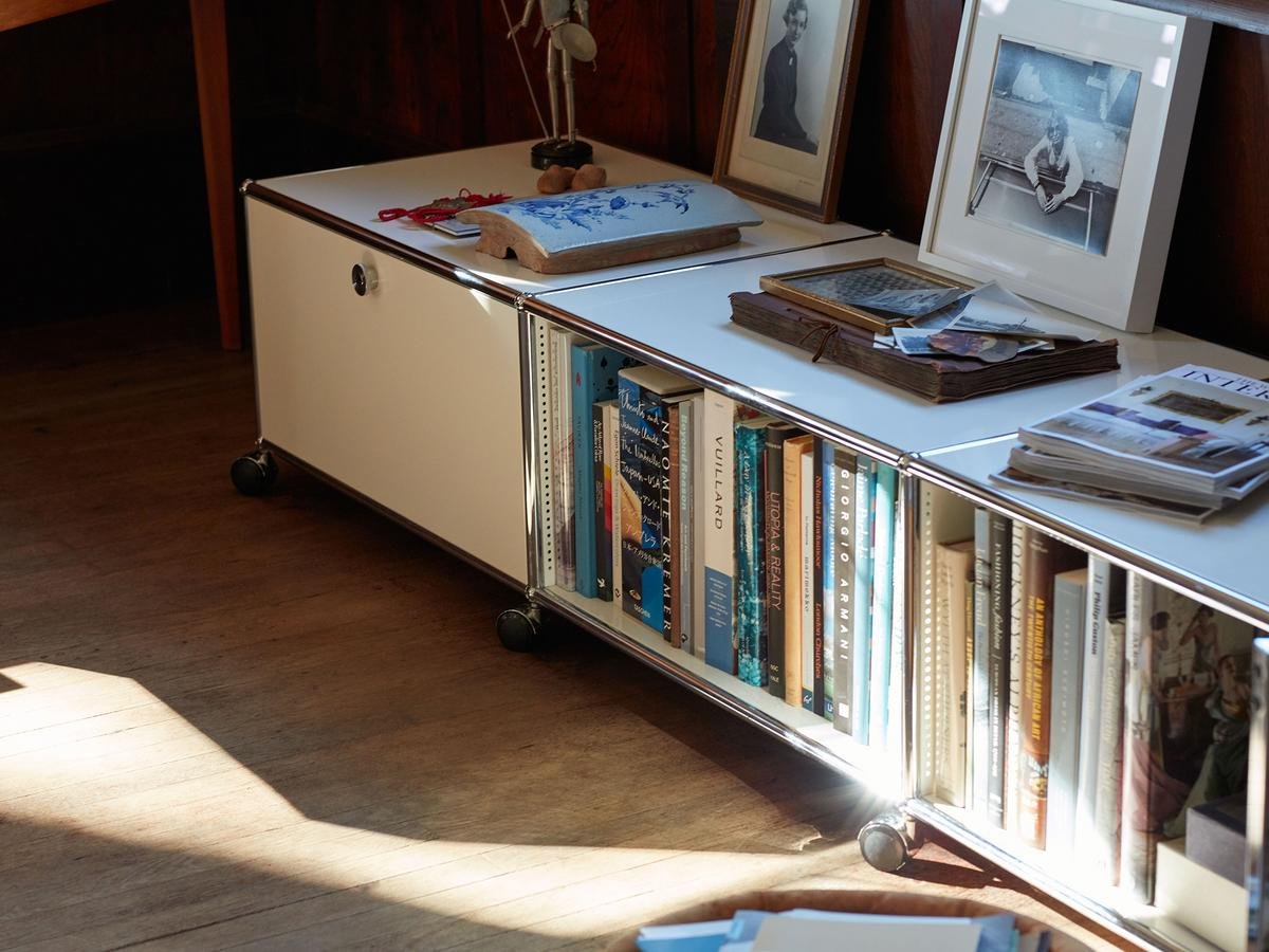 Meuble bas Lowboard XL USM Haller, personnalisable, Gris clair RAL 7035 ...