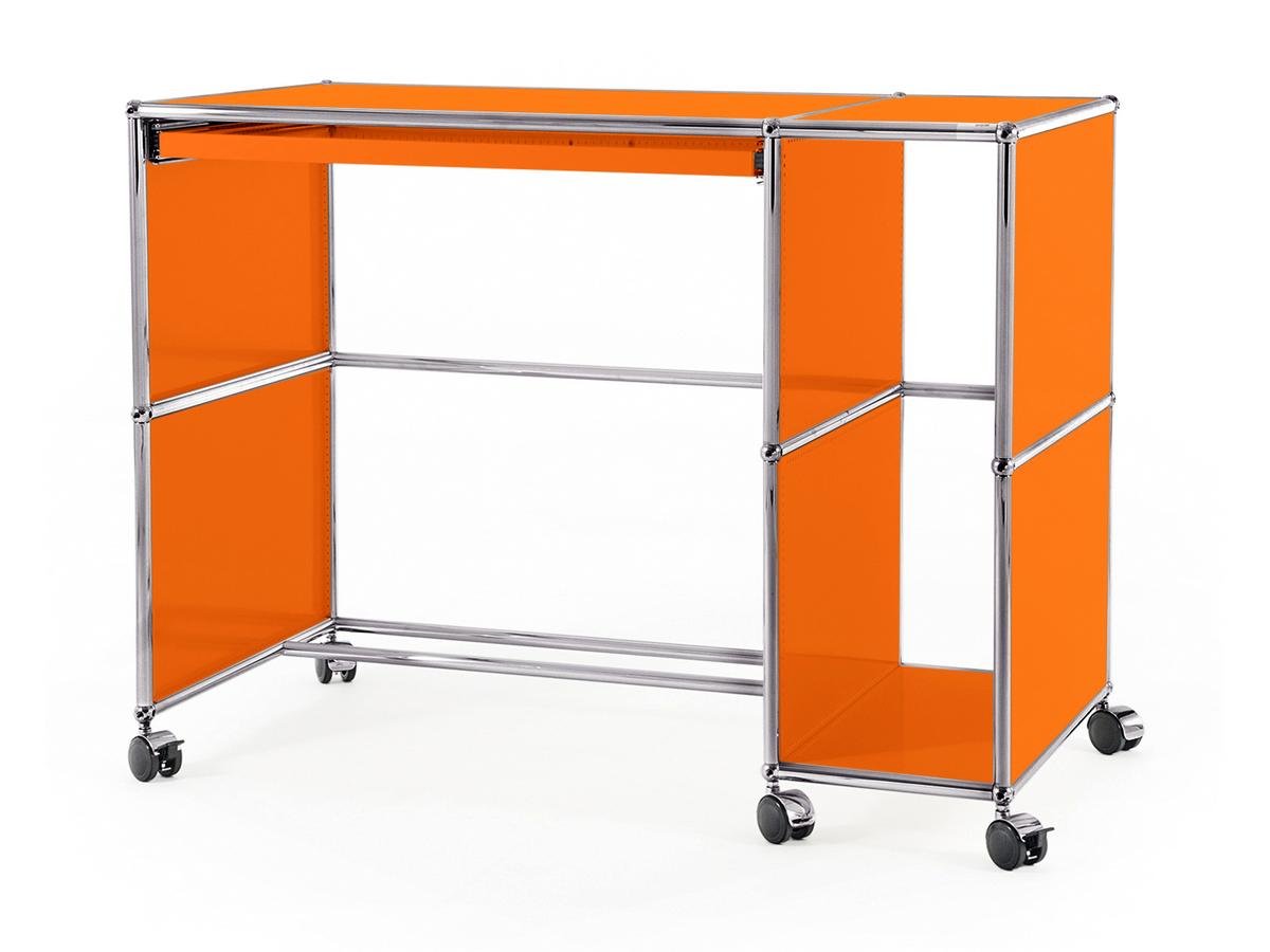 Bureau USM Haller à roulettes Type 1, Orange pur RAL 2004 | USM Haller ...
