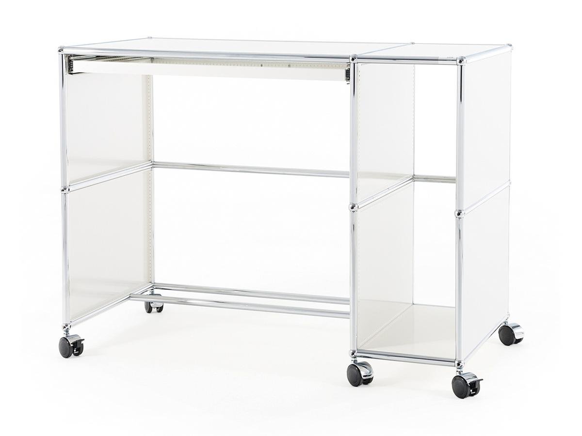 Bureau USM Haller à roulettes Type 1, Blanc pur RAL 9010 | USM Haller ...