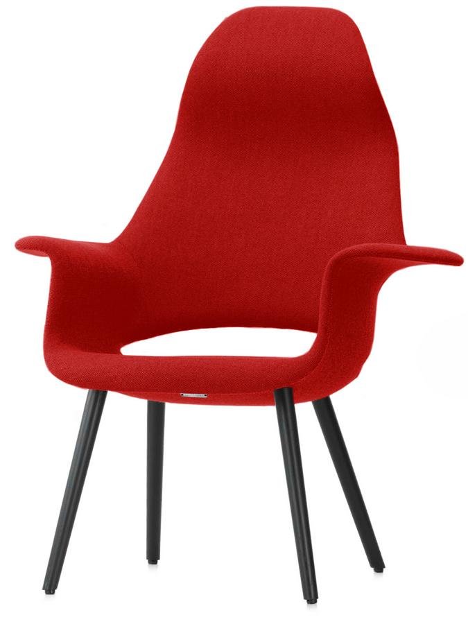 Organic Highback, Rouge / rouge coquelicot | Vitra | de Charles Eames & Eero Saarinen, 1940 ...