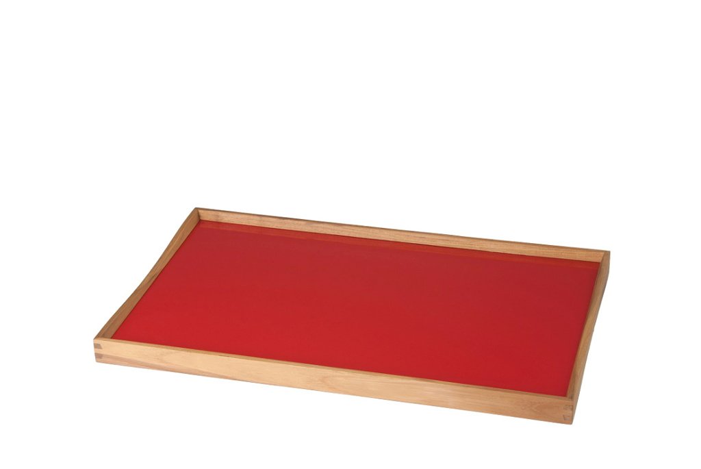 Plateau Turning Tray, S (23 x 45 cm), Noir/rouge | Architectmade ...